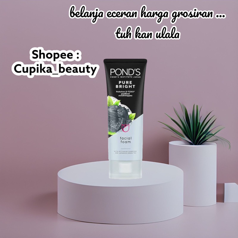 Jual *ui* [100 gr hitam] ponds pure bright hitam foam 100gr // sabun ...