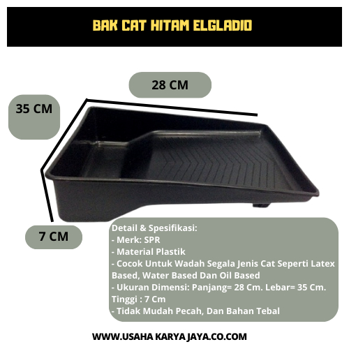 Jual Bak Cat Roll Pvc Hitam ELGLADIO Original Terbaru Bak Wadah Cat ...