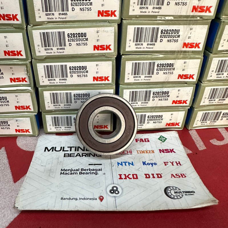 Jual Bearing 6202 DDU / 2RS NSK POLAND ORIGINAL PROMO !!! | Shopee Indonesia