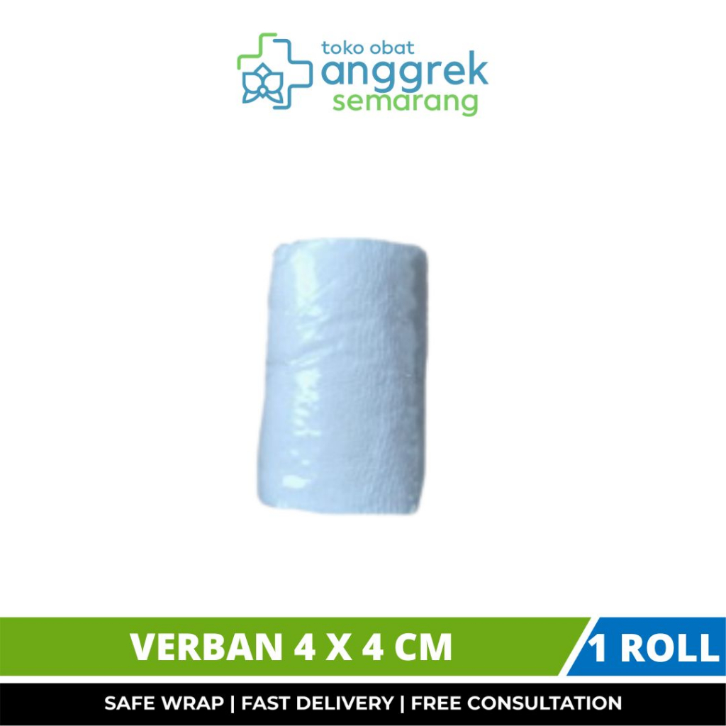 Jual VERBAN GULUNG 4x4 CM/PERBAN GULUNG/KASA PEMBALUT LUKA/UNTUK ...