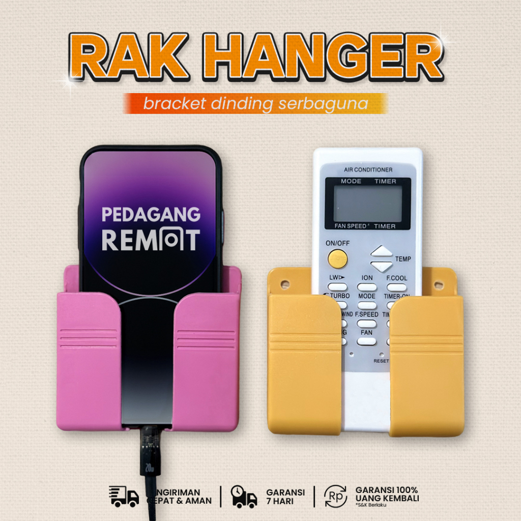 Jual Rak Hanger HP Dinding Holder Charger Tembok Tempat Handphone ...