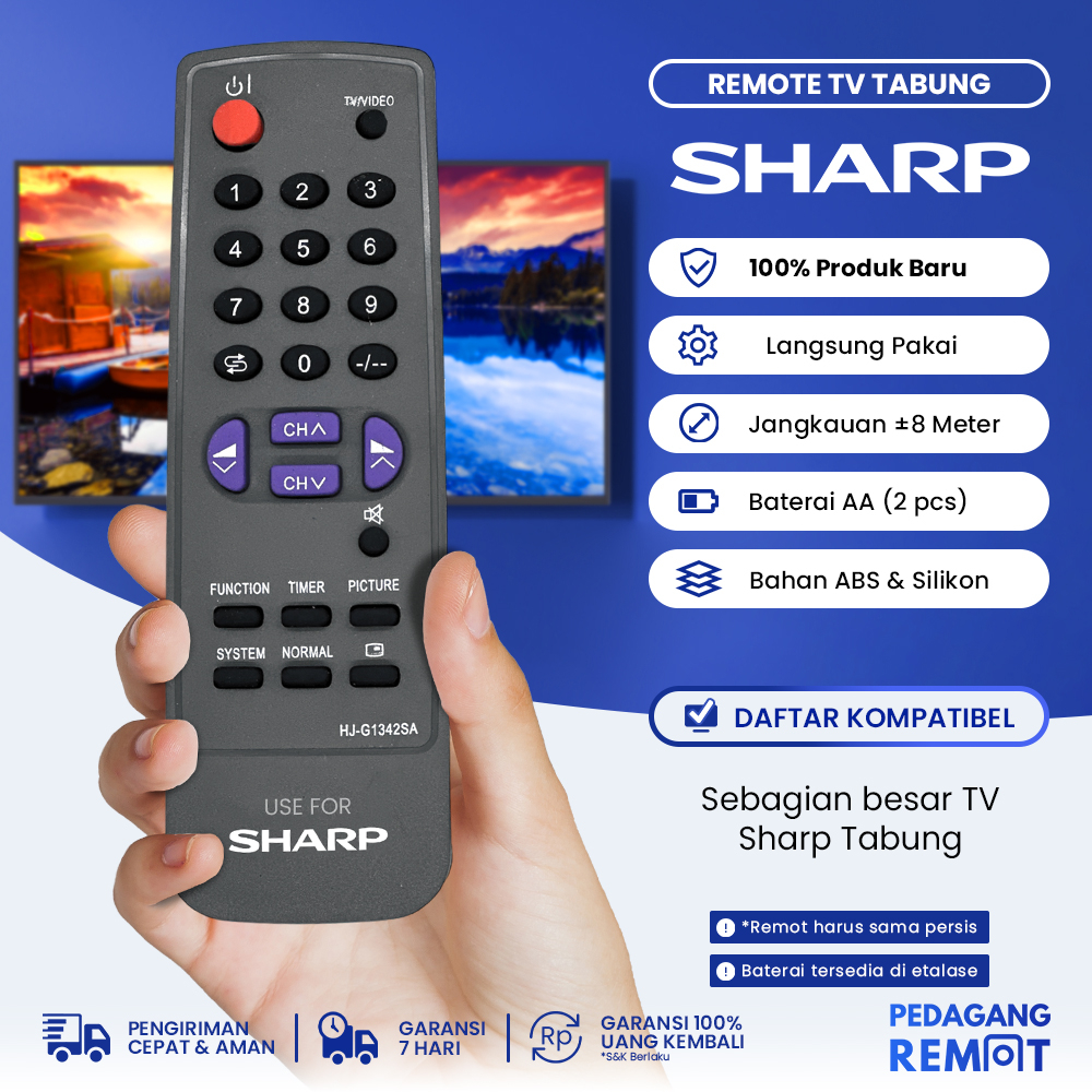 Jual Remot Remote TV Sharp Tabung G1342SA | Shopee Indonesia