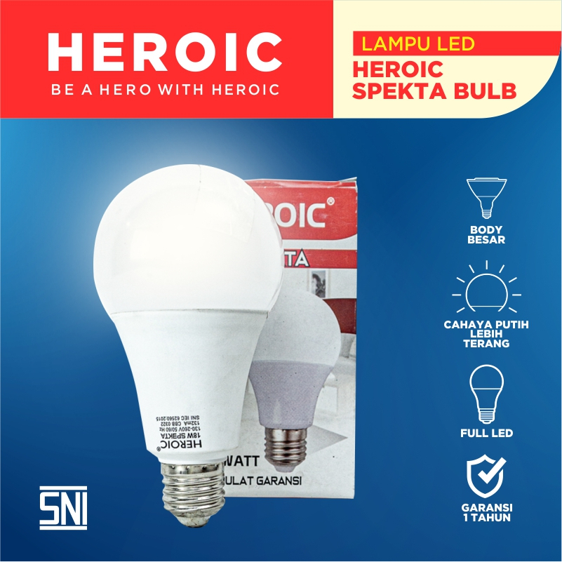 Jual Lampu LED Putih Heroic Spekta Bulb 14 watt 16 watt 18 watt 25 watt ...