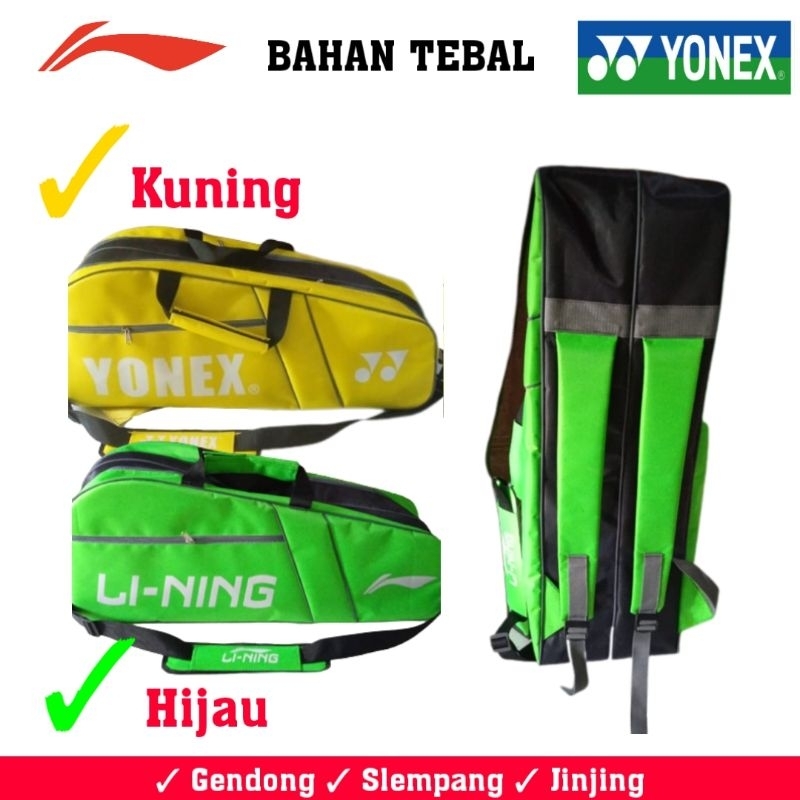 Jual Tas Raket Tas Badminton BAHAN TEBAL Tas bulutangkis Pria Wanita ...