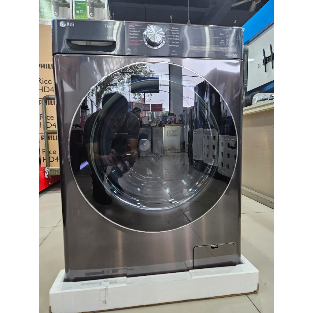 Jual LG MESIN CUCI FRONT LOADING WASHER / DRYER 14KG / 8KG FV1414H2BA ...