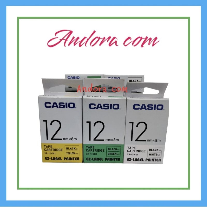 Jual Pita EZ label printer Casio 12mm/yellow/green | Shopee Indonesia