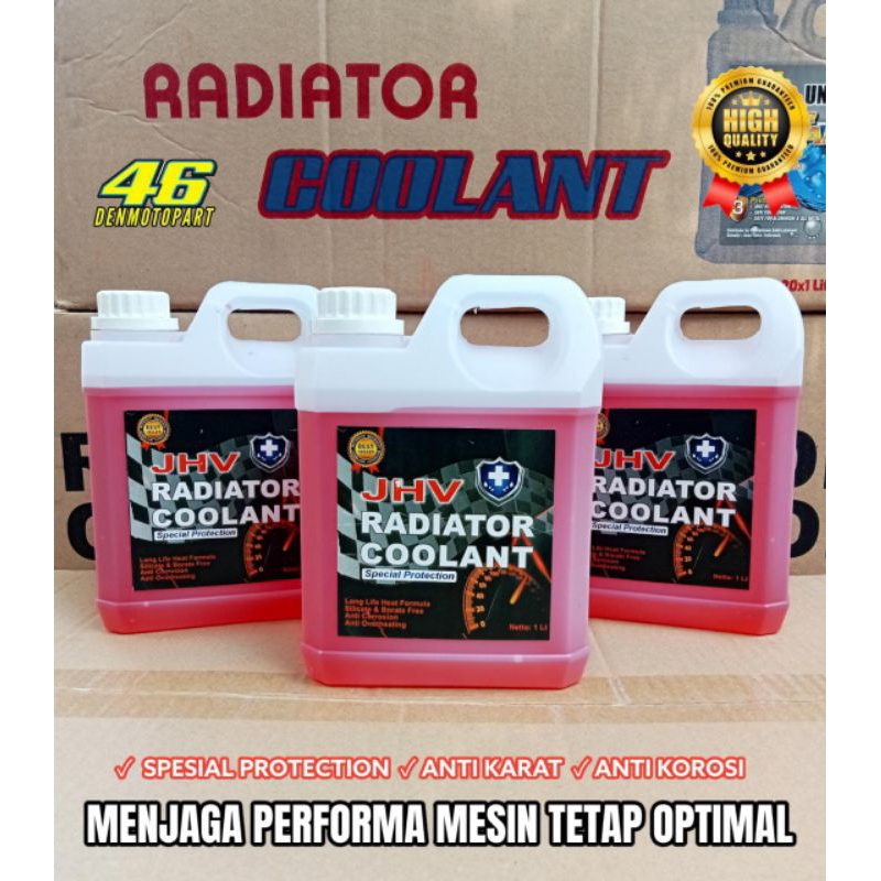 Jual AIR RADIATOR COOLANT JHV [ MERAH ] - UNTUK SEMUA MOTOR & MOBIL ...