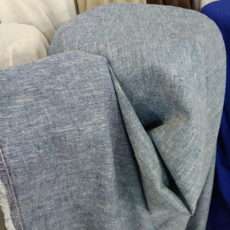 Jual kain katun linen tebal - linen twothone (harga tertera per 0,5m ...