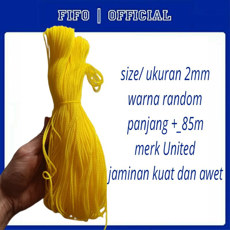 Jual 1ROLL TALI TAMPAR 2,5MM UNITED ORIGINAL/ KENUR 2,5MM UNITED 1 ROLL ...
