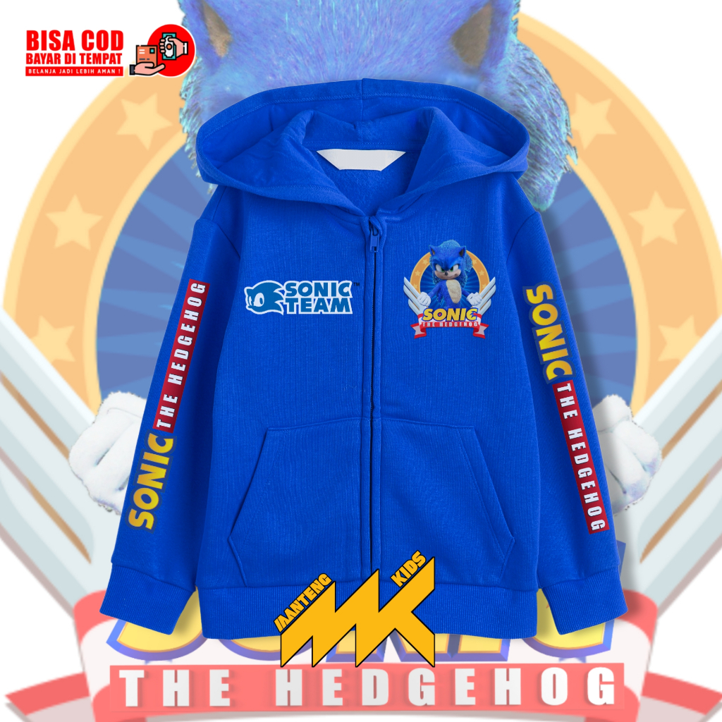 Jual Hoodie Zipper Anak Sonic The Hedgehog / jaket resleting | Shopee ...