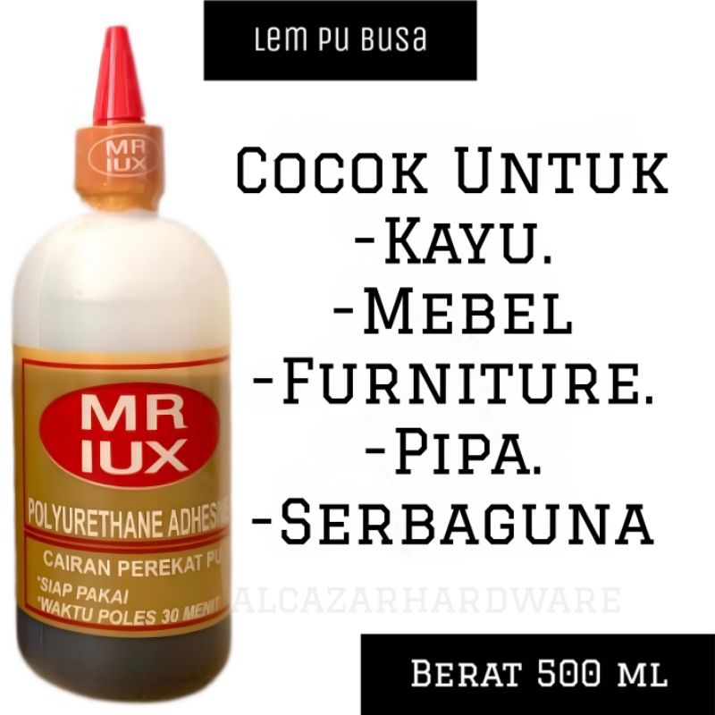 Jual Lem Busa MR IUX 500 gr | Lem Kayu Basah PU Merk MRlux | Lem ...