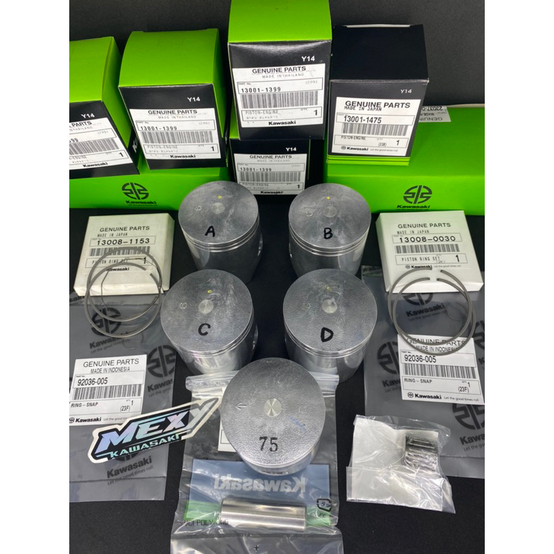 Jual PISTON SEHER SET NINJA R NINJA SS NINJA RR OLD RR NEW BLOK BORING ...