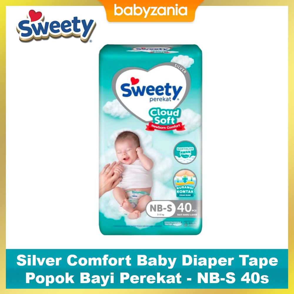 Jual Sweety Silver Comfort Baby Diaper Tape Popok Bayi Perekat - NB-S ...