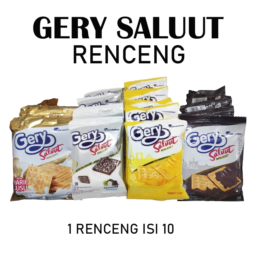 Jual { Per Pack isi 10 } Gery Saluut Malkist Rentengan 18gr | Shopee ...