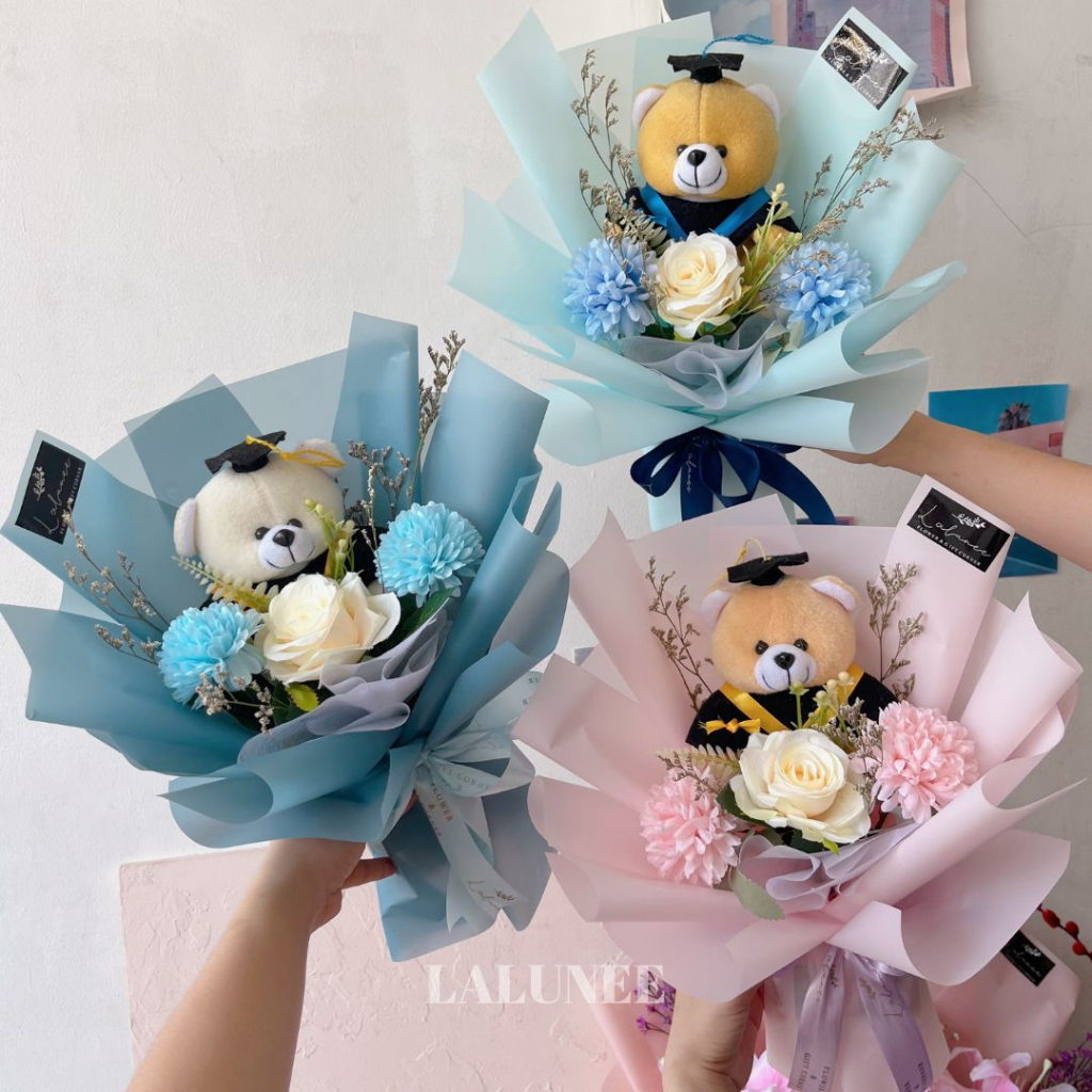 Jual Buket Bunga Wisuda Graduation Bouquet Kelulusan Bunga Ulang Tahun ...
