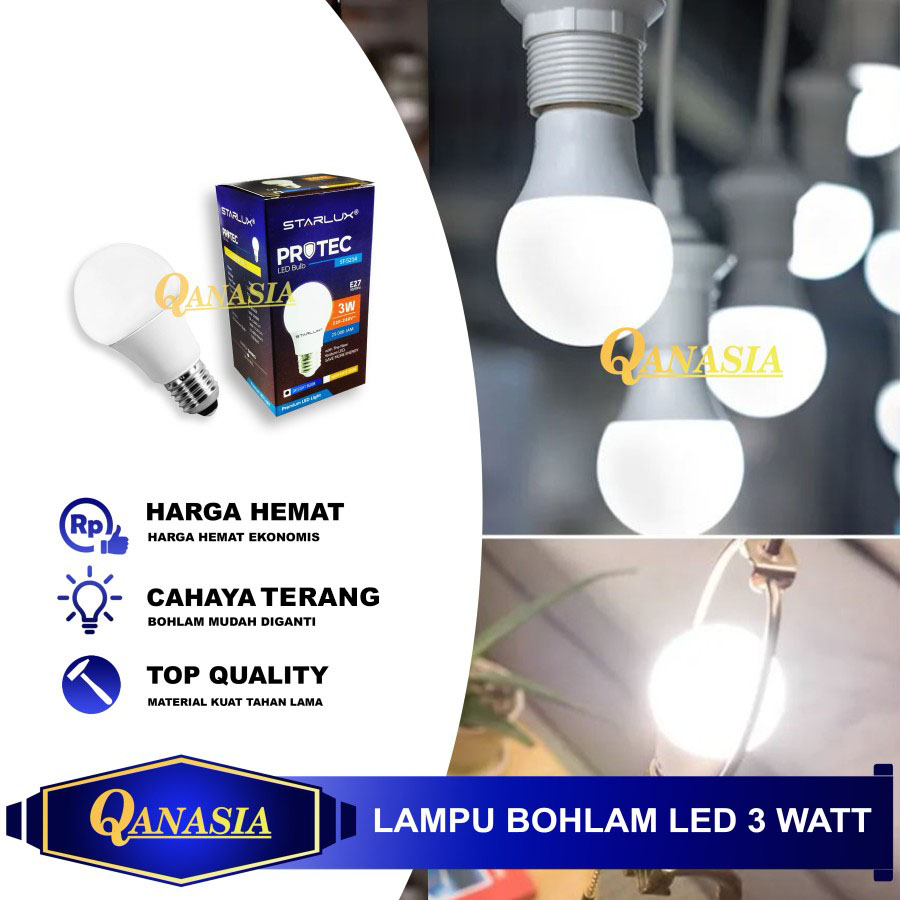 Jual Lampu LED 3W - Bohlam Cahaya Warm White Dan Putih | Terang, Hemat ...