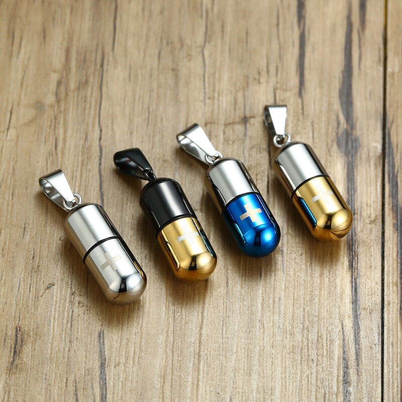 Jual Kalung Liontin Kapsul Unik Keren / Kalung Pria Wanita Model Tabung ...