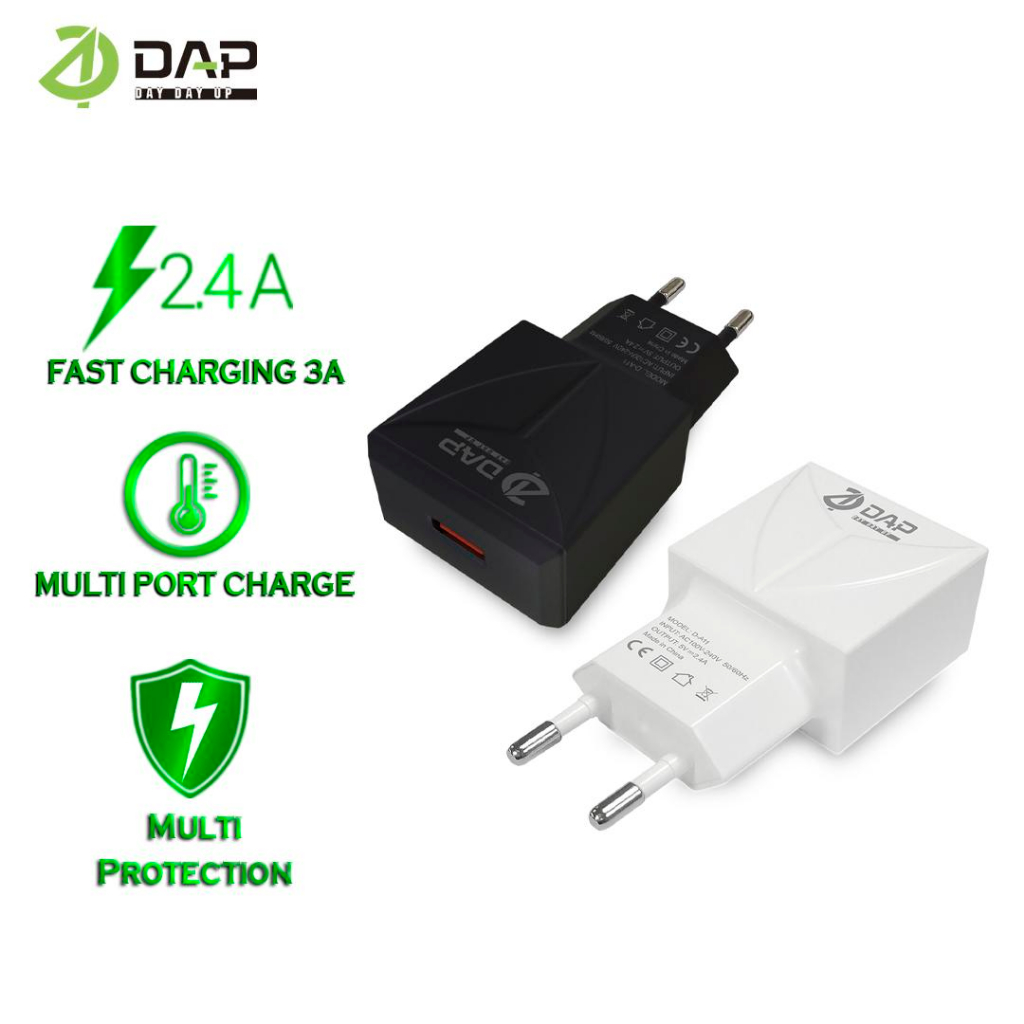 Jual DAP Adapter Charger with Kabel Micro USB 2.4A D-A11M - Original ...