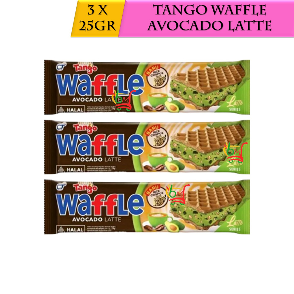 Jual 3PCS Tango Waffle Avocado Latte Wafer Rasa Kopi Alpukat | Shopee ...