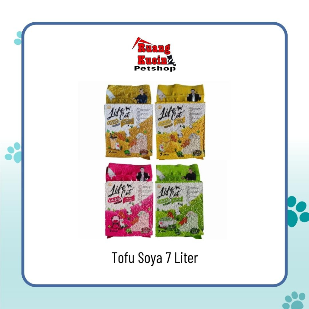 Jual Pasir Kucing Gumpal Tofu Soya Life Cat 7 Liter | Shopee Indonesia