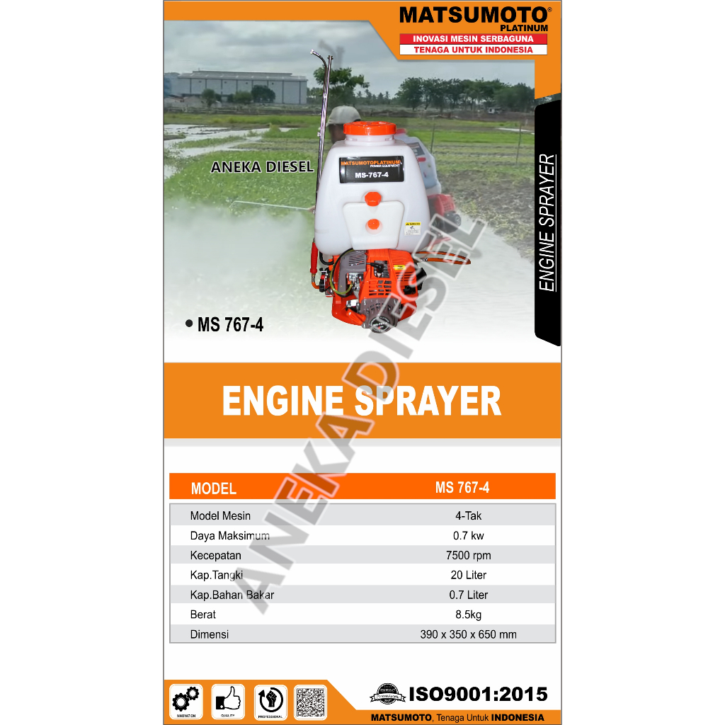 Jual Mesin Semprot Hama MS 767-4 MATSUMOTO Power Sprayer MS 767-4 MATSUMOTO Mesin Penyemprot ...