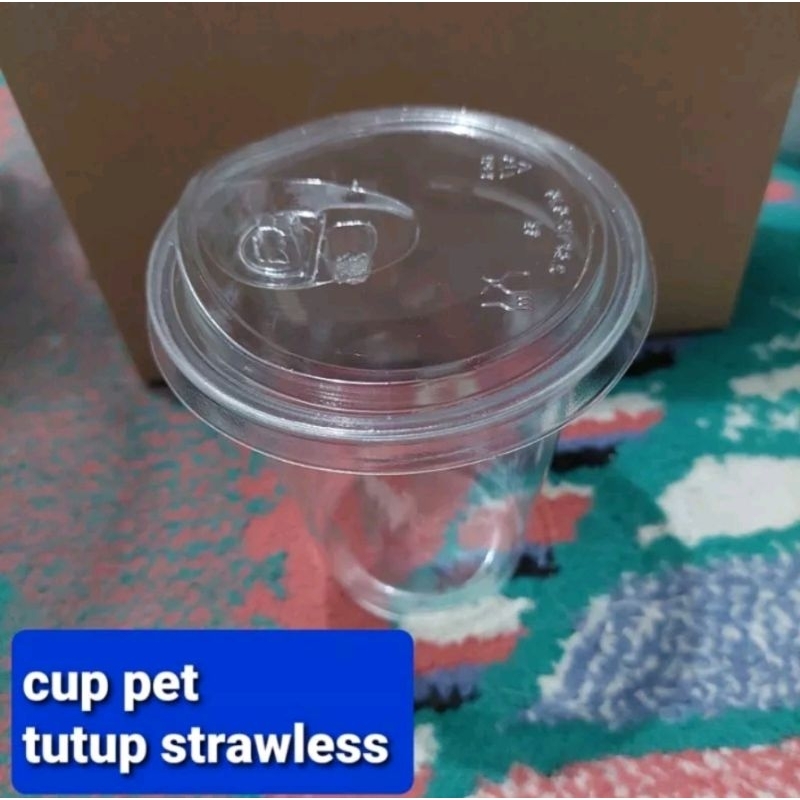 Jual #ECR2# Lid Strawless PLP (Polypack) / Tutup tanpa sedotan untuk ...