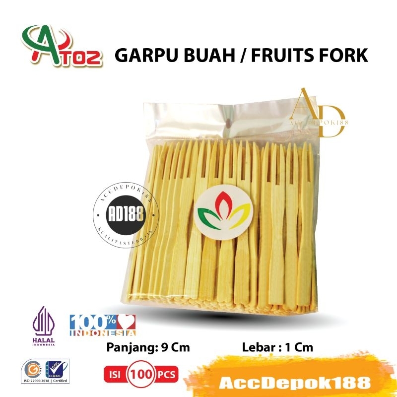 Jual GARPU BUAH / GARPU KUE DESSERT BAHAN DARI BAMBU KUALITAS PREMIUM ...