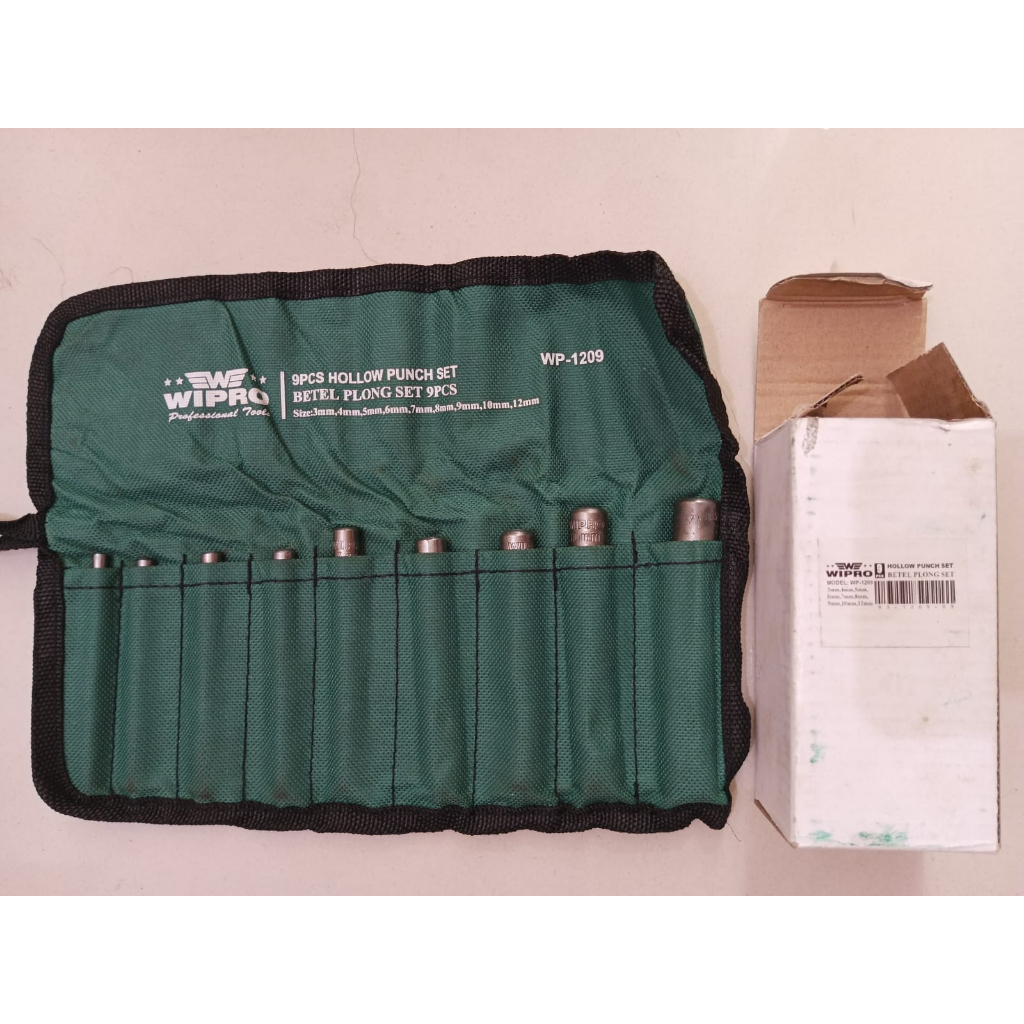 Jual Betel Plong Set 9Pcs Wipro Hollow Punch 9 Pcs WP1209 Alat ...