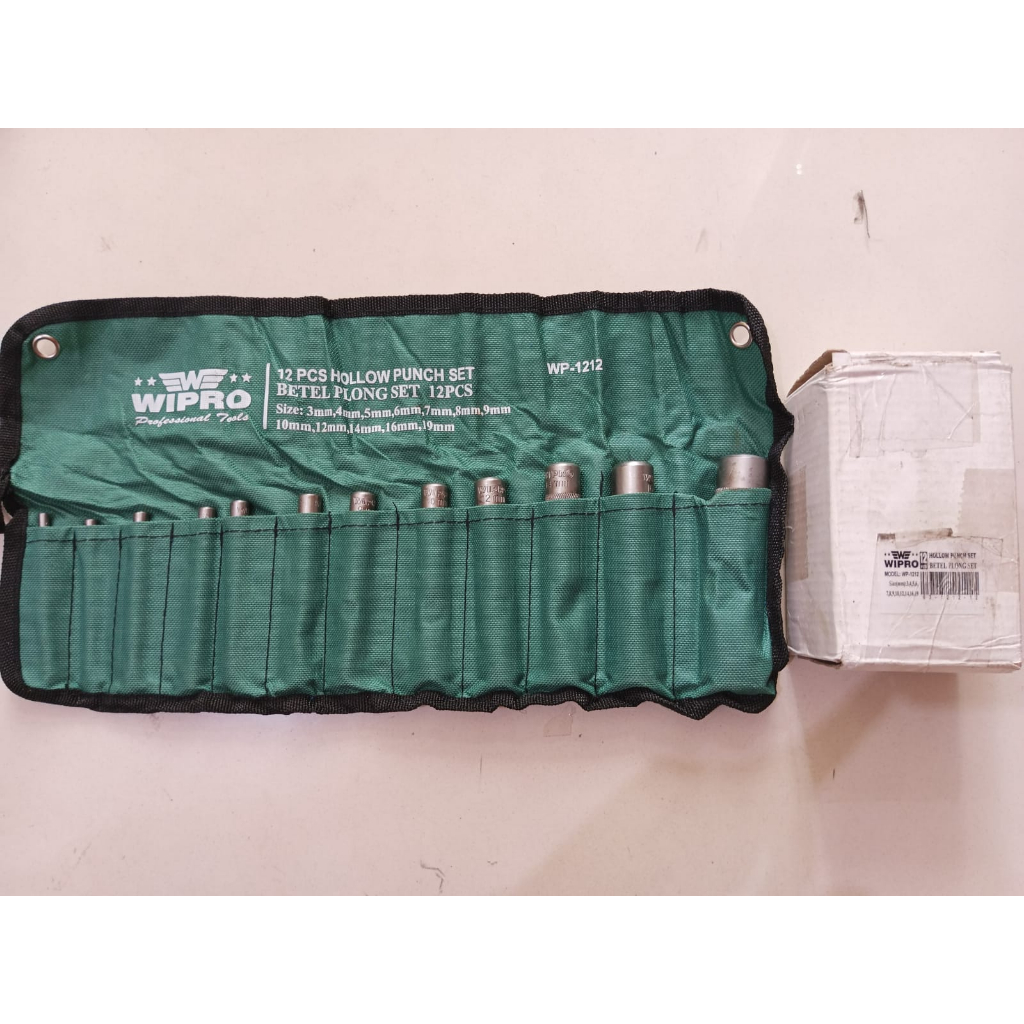 Jual Hollow Punch / Betel Plong Set 12 Pcs - Wipro WP1212 | Shopee ...