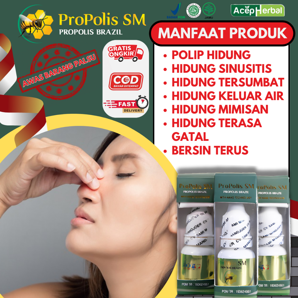 Jual Obat Sinusitis Polip Hidung Bau Busuk Pilek Menahun Radang Sinus Rhinitis hidung keluar air ...