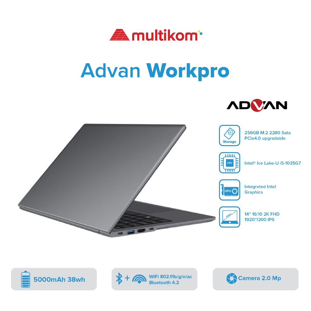 Jual ADVAN Workpro i5-1035G7 8GB 256GB SSD FHD IPS W11 GREY | Shopee ...
