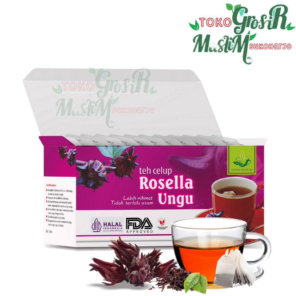 Jual Teh Bunga Rosella Ungu Untuk Diet Isi 20 Kantung Celup Tea Bag ...