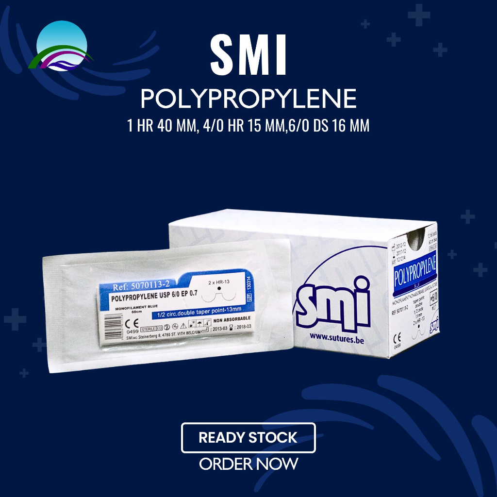 Jual Polypropylene Blue Benang operasi Benang jahit Merk SMI Berbagai ...