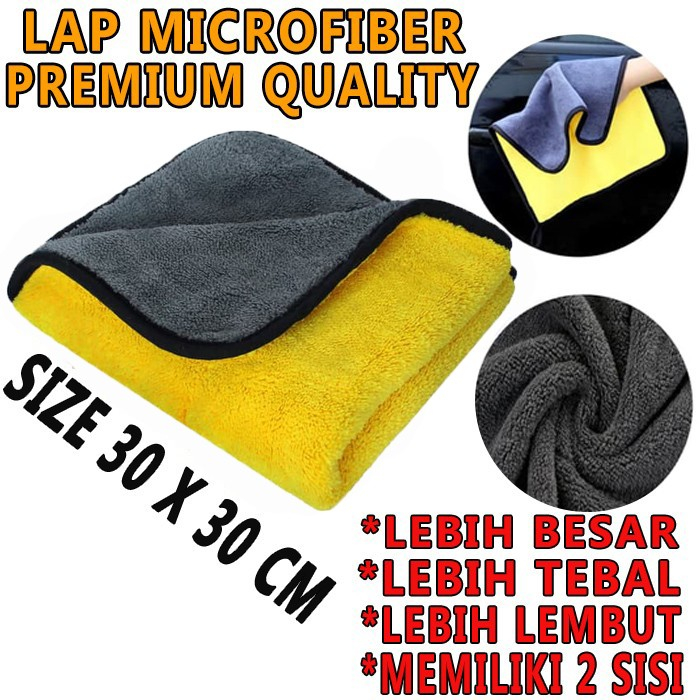 Jual Kain Lap Microfiber Tebal Serbaguna 30x30cm Anti Serap Kain Lap ...