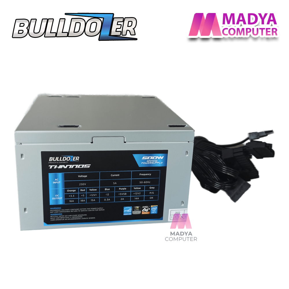 Jual PSU BULLDOZER THANNOS 500 Watt Ultra Silent - Power Supply ...