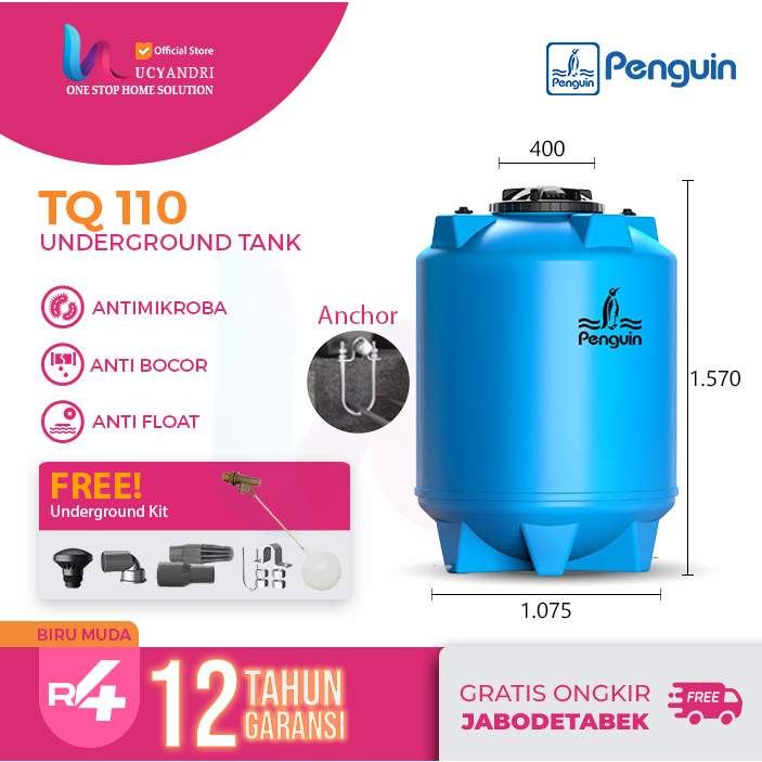 Jual Penguin Tangki Tanam TQ 110 / Ground Tank / Tandon / Toren Air ...