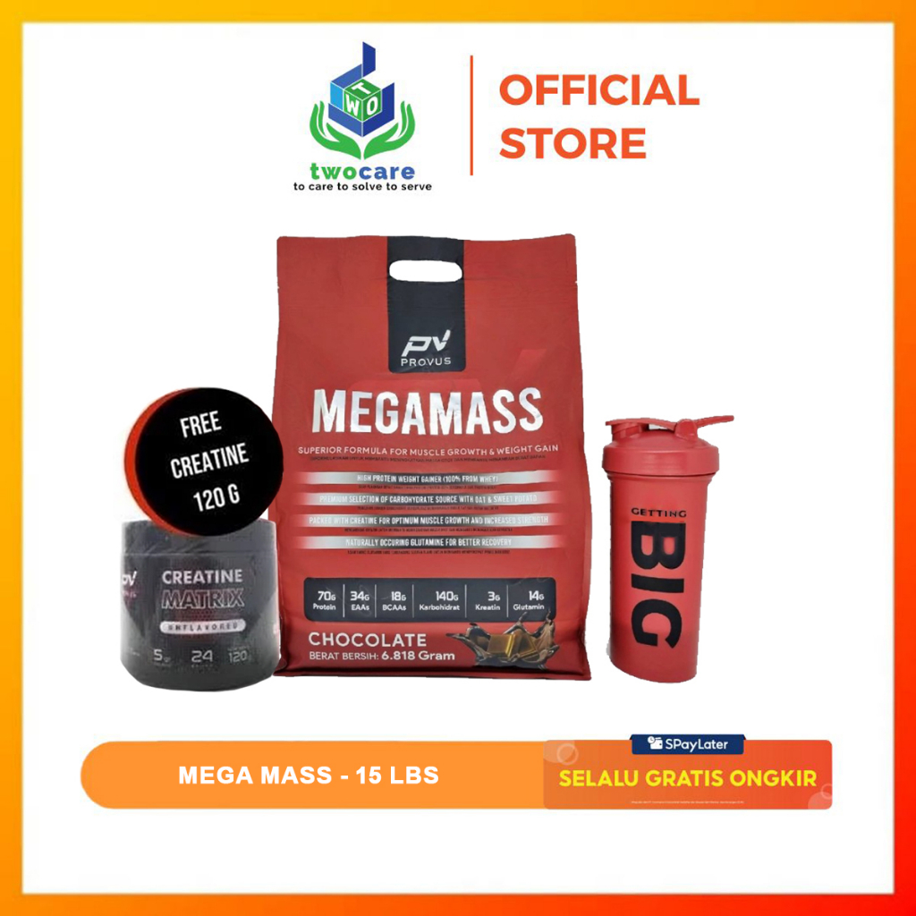Jual Provus Megamass Mega Mass Gainer 15 lbs Susu Weight Gain 15lb ...