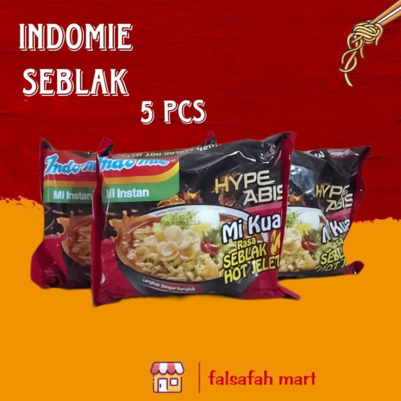 Jual 5 PCS - INDOMIE KUAH RASA SEBLAK HOT JELETOT | Shopee Indonesia