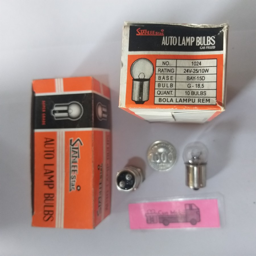 Jual Bohlam rem stop Stanlee Star 1024 24v 25/10W kaki 2 Tanggung Harga ...