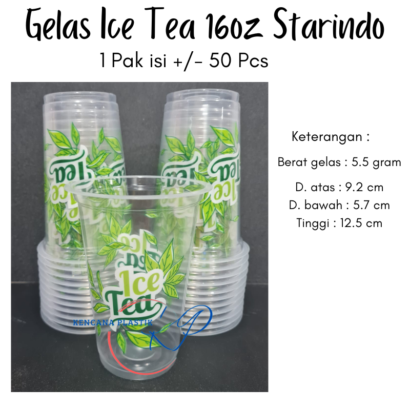 Jual Cup Teh Poci 16oz Starindo l Cup Sablon l Gelas Es Teh Manis 16 Oz ...