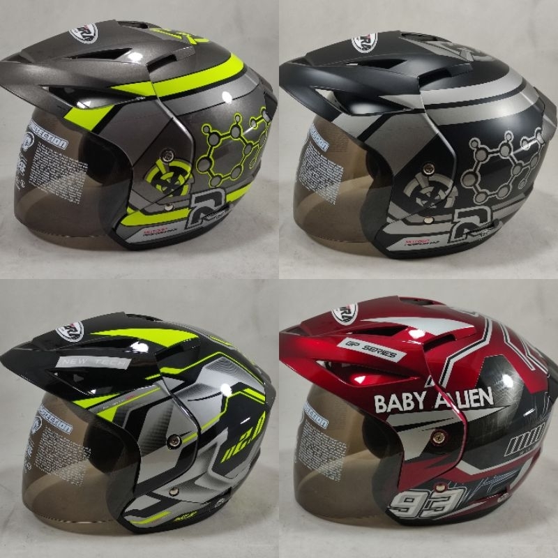 Jual HELM HALF FACE TAKIRA MOTIF | Shopee Indonesia