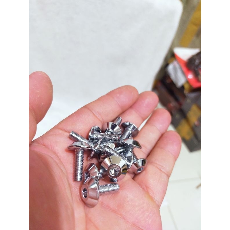 Jual baut body chrome r15 r25 x ride baut bodi crom r15 r25 x ride baut ...