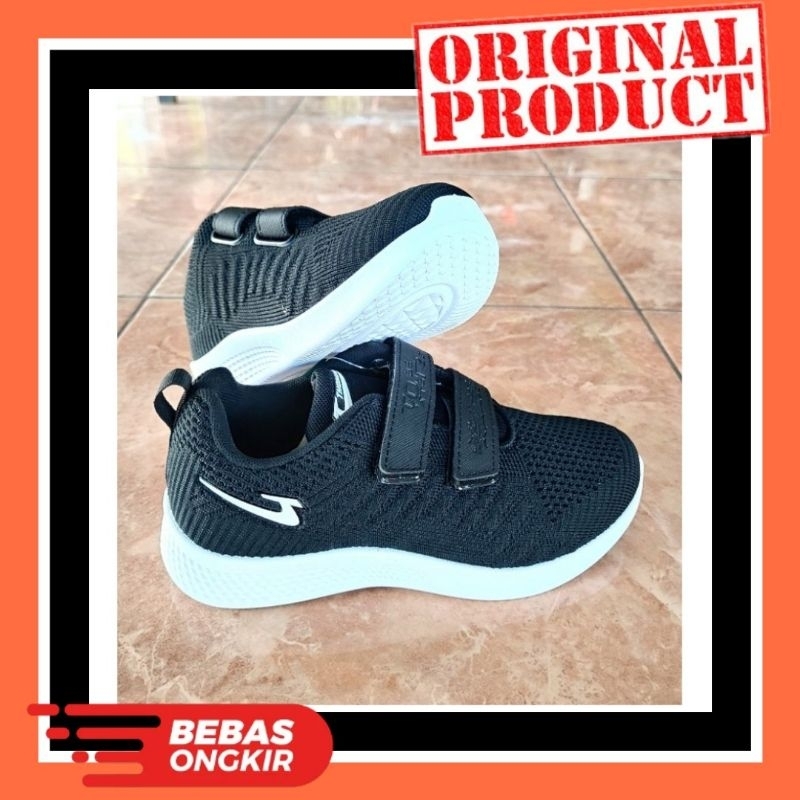 Jual Sepatu Sekolah Anak Velcro warna Hitam Sepatu Thomas sekolah Hitam ...