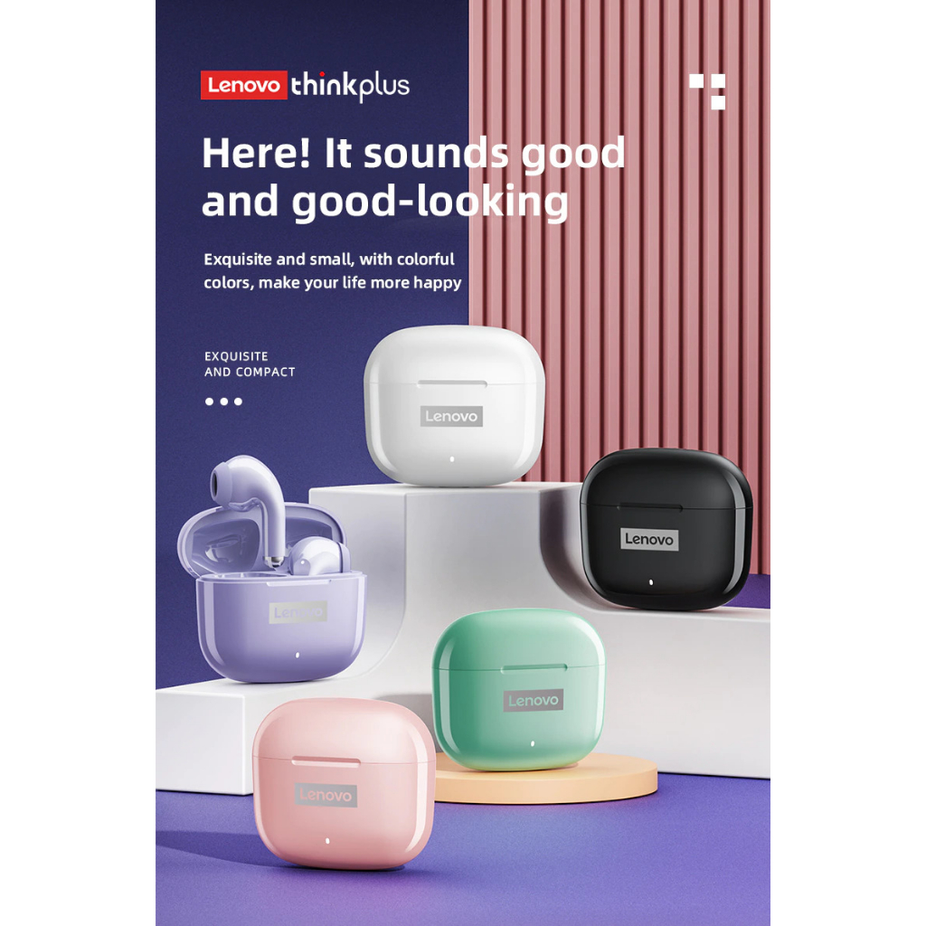 Jual Lenovo Thinkplus TWS Earphone Bluetooth 5.1 - LP40 Pro - Black | Shopee Indonesia