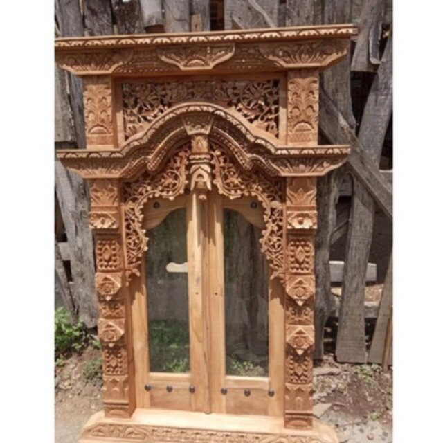 Jual Jendela Ukir Gebyok Minimalis Kayu Jati 100cm x 150cm Mentahan ...