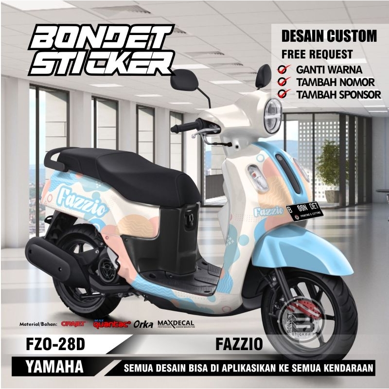Jual Stiker Decal Yamaha Fazzio Full Body FZ-28D | Shopee Indonesia