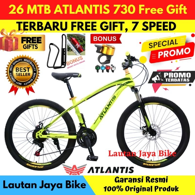 Jual SEPEDA GUNUNG 26 MTB ATLANTIS Sporty Rem Discbrake Terbaru ...