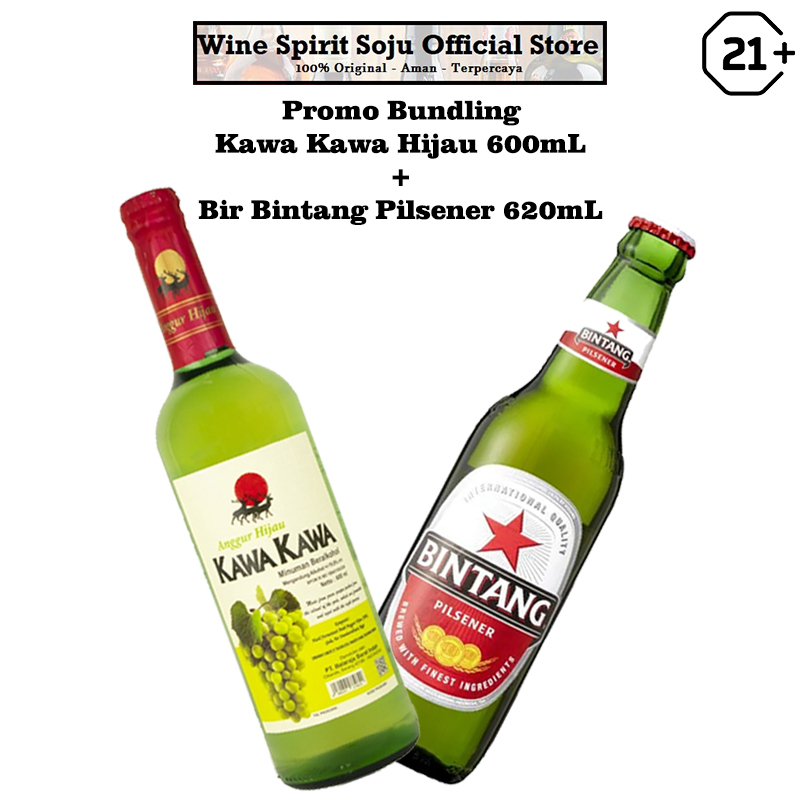 Jual Paket Bundling Anggur Hijau Kawa 600ml + Bir Bintang 620ml | Shopee Indonesia