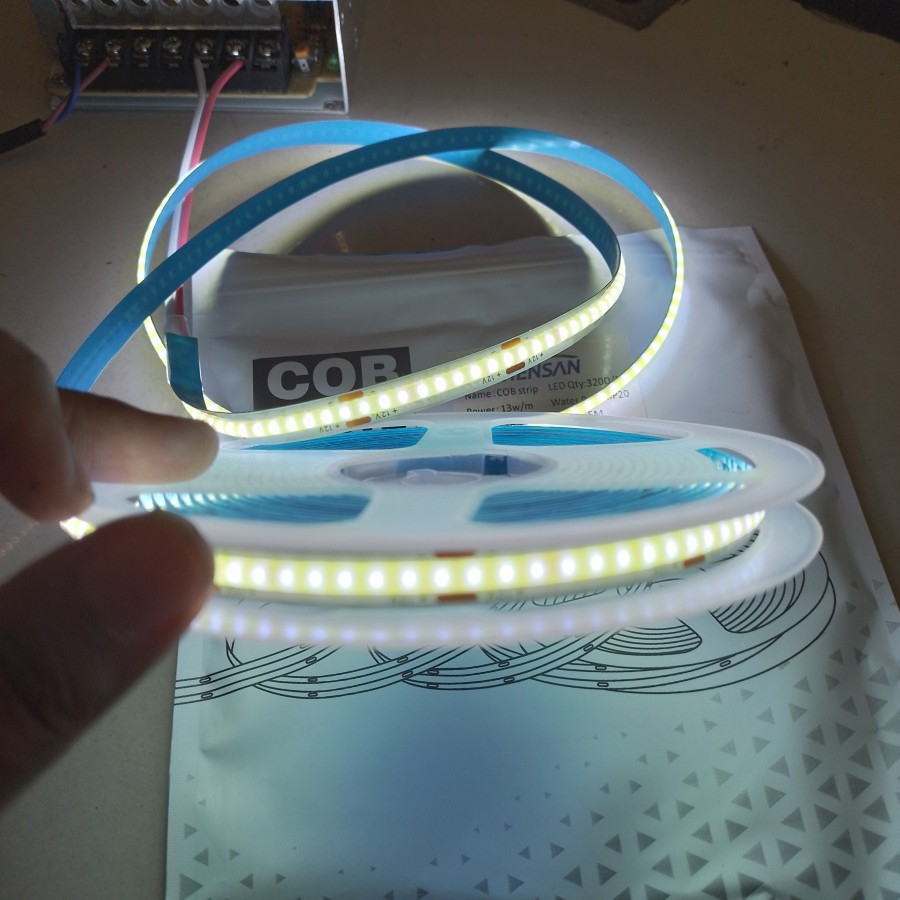 Jual led strip ledstrip COB 10000 Kelvin 10000K 12v 5m 5 meter 13W/M ...