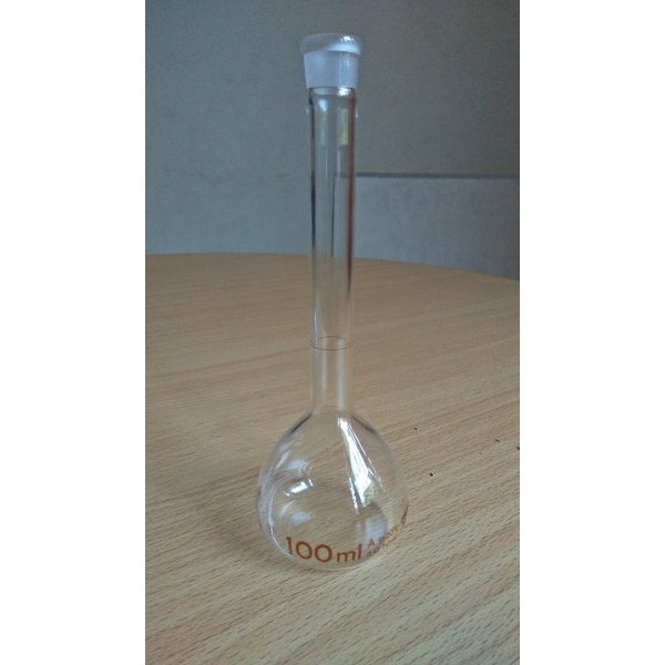 Jual HERMA Volumetric Flask 100ml | Labu Ukur Tutup Kaca | Shopee Indonesia